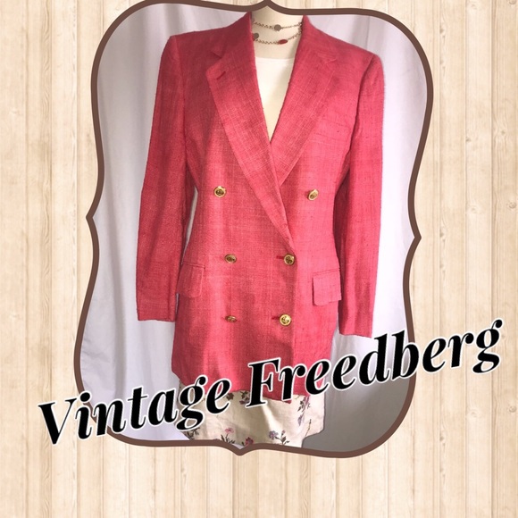 Freedberg | Jackets & Coats | Vintage Freedberg Coral Double Breasted ...
